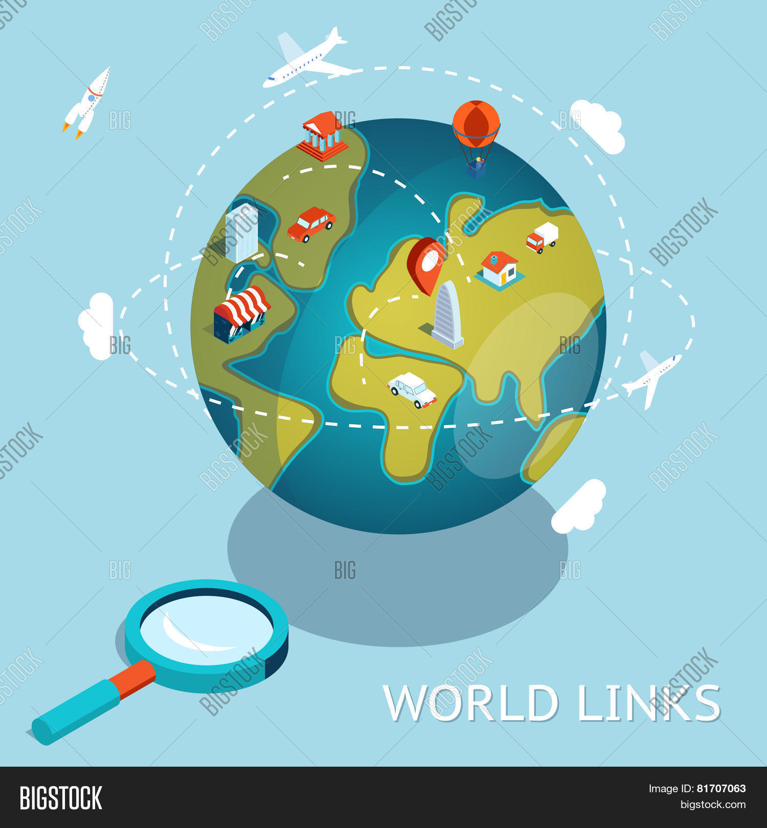 World Links. Global Vector & Photo (Free Trial) | Bigstock