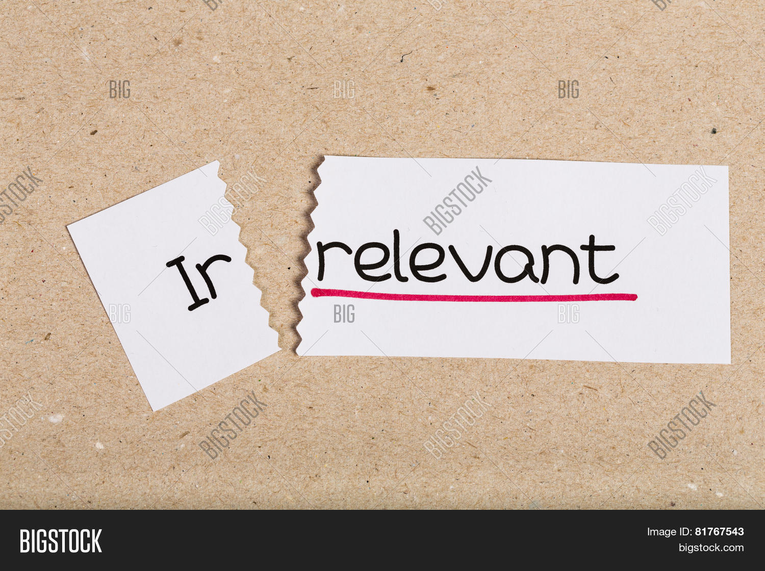 Sign Word Irrelevant Image & Photo (Free Trial) | Bigstock