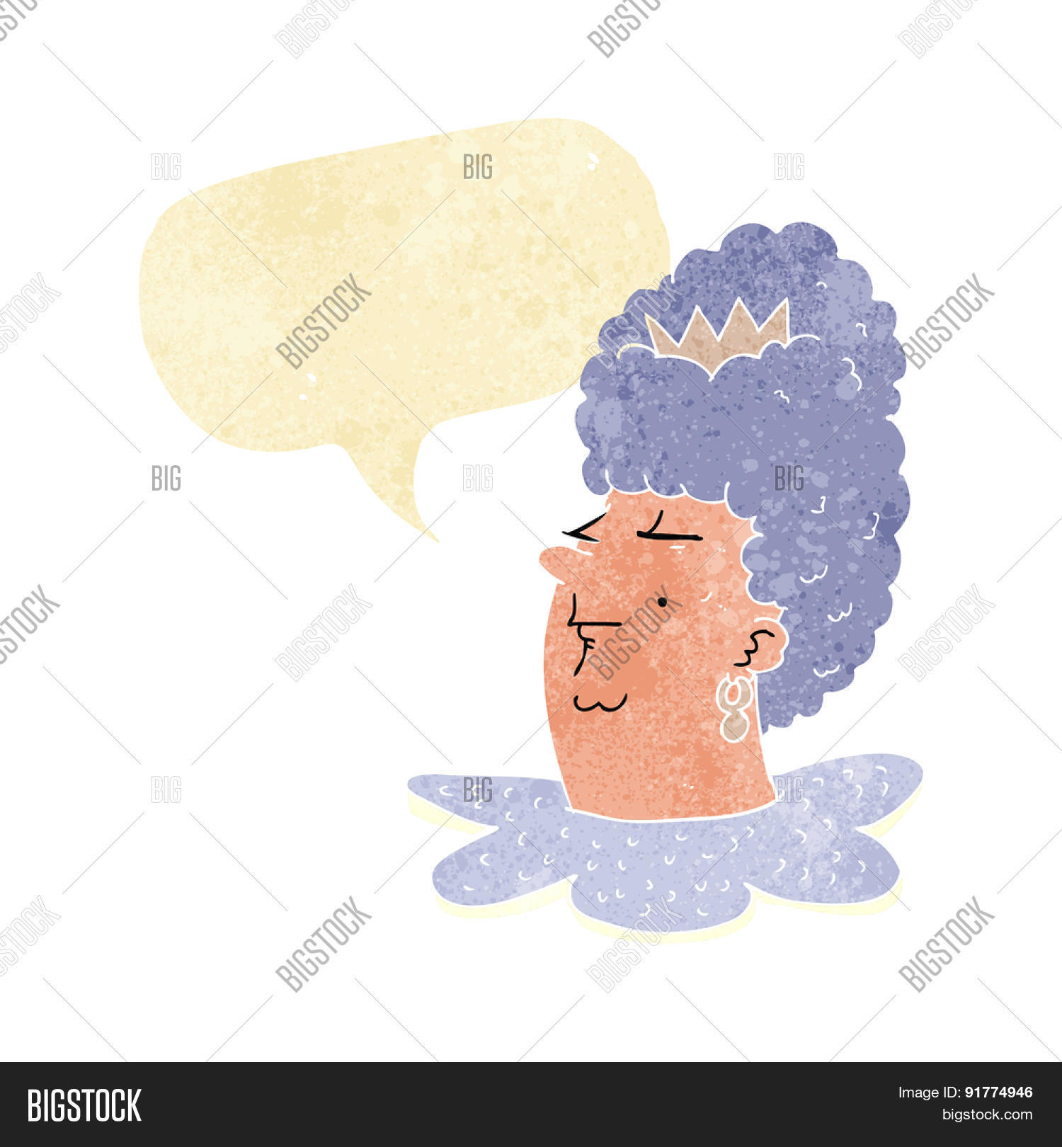 Cartoon Queen Head Vector & Photo (Free Trial) | Bigstock