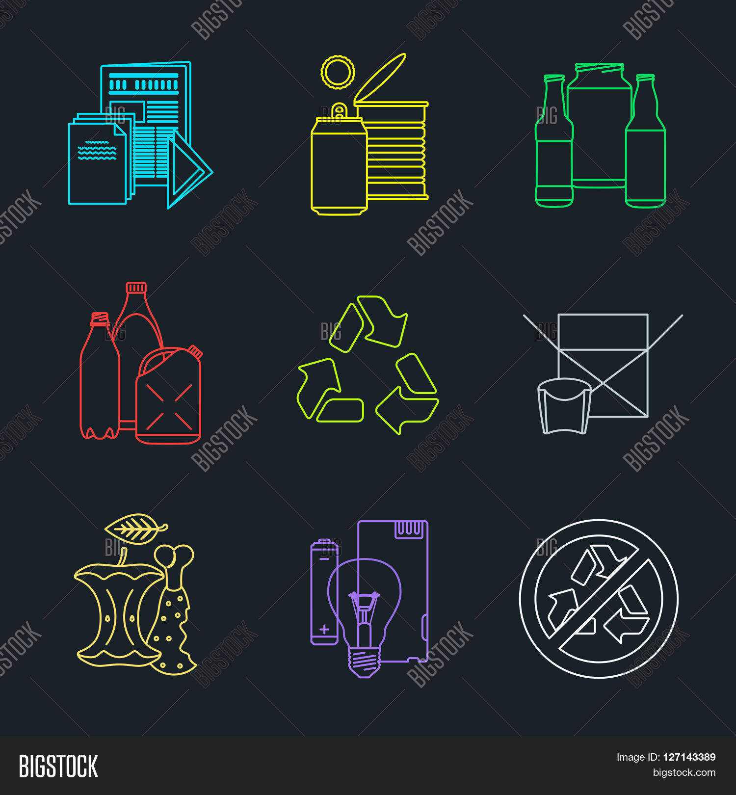 Vector Recycle Waste Vector & Photo (Free Trial) | Bigstock