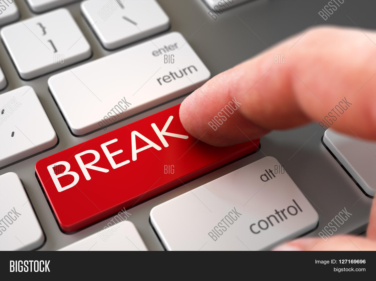 Finger Pushing Break Image & Photo (Free Trial) | Bigstock