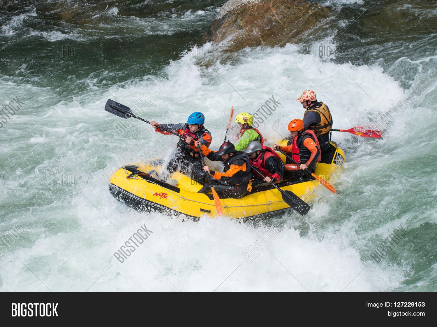 Yellow Raft Team Image & Photo (Free Trial) | Bigstock