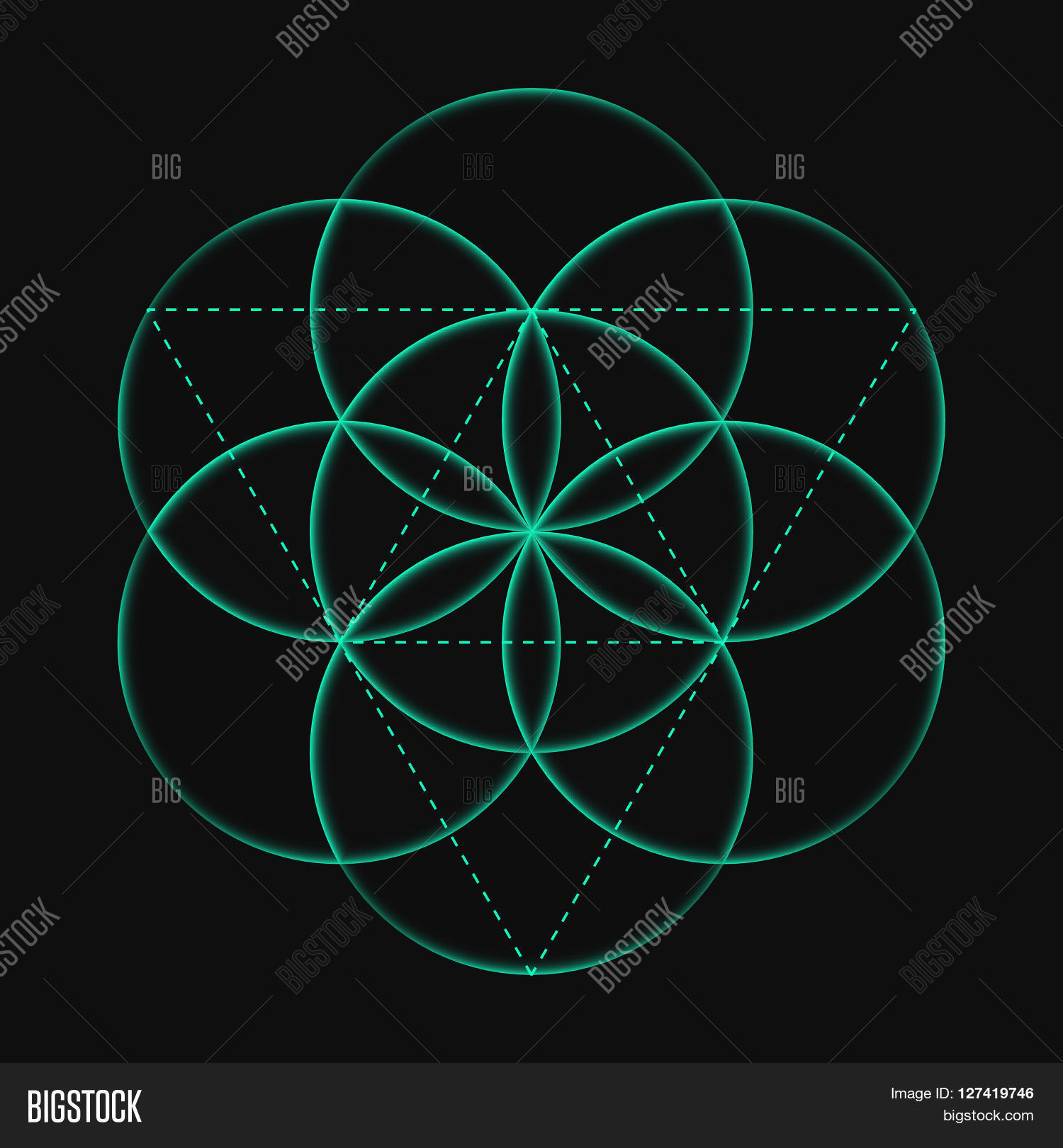 Flower Life Sign. Vector & Photo (Free Trial) | Bigstock