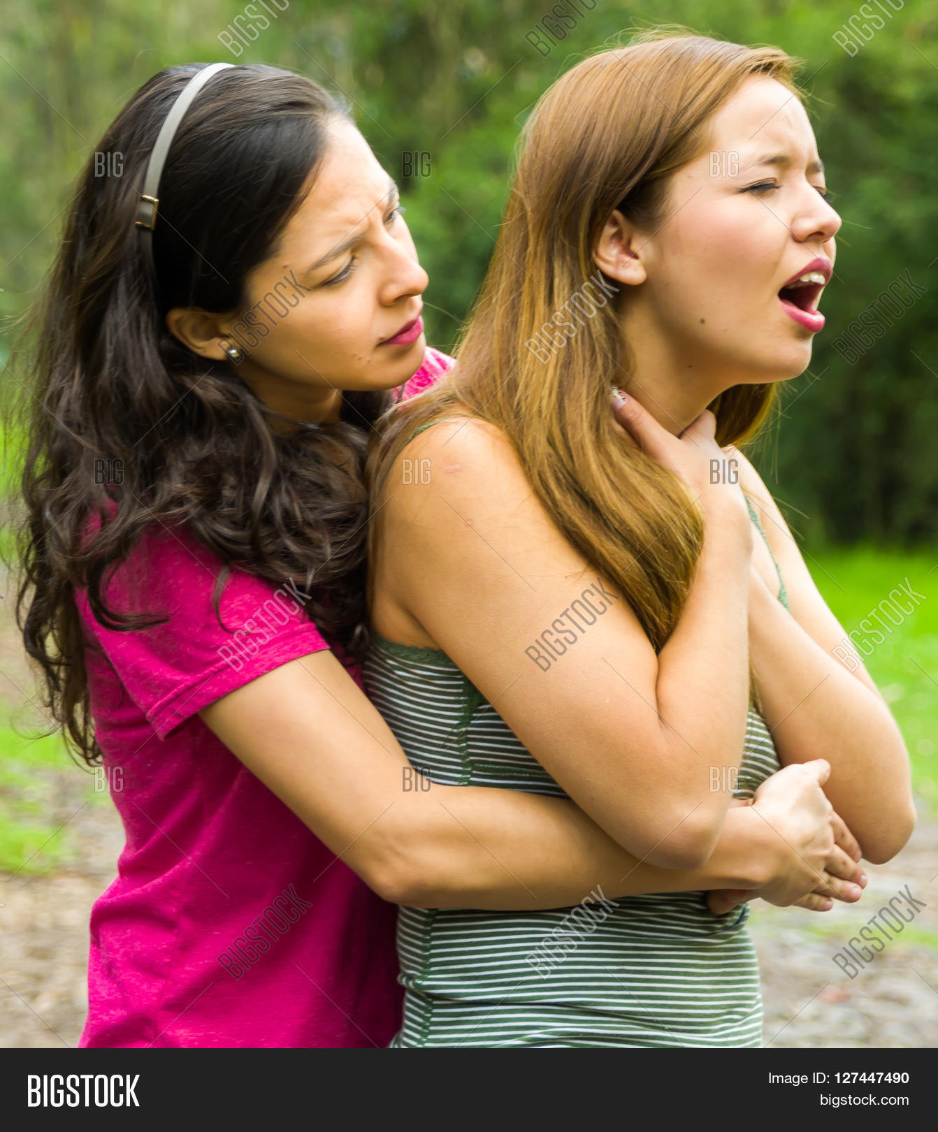 Young Woman Choking Image & Photo (Free Trial) | Bigstock