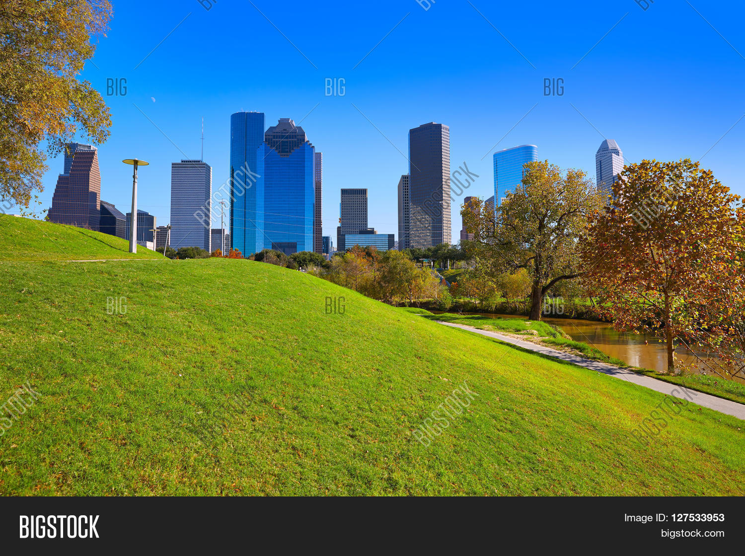 Houston Skyline Sunny Image & Photo (Free Trial) | Bigstock