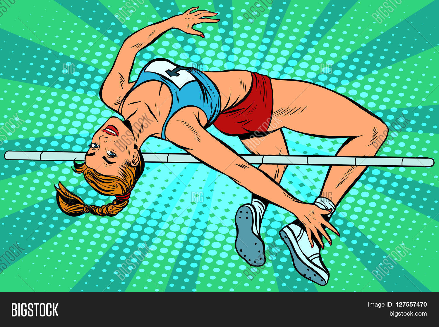 Athlete High Jump Vector & Photo (Free Trial) | Bigstock