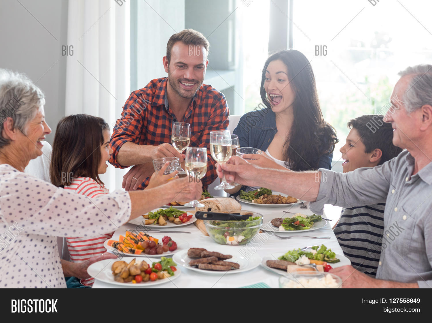 Family Sitting Dining Image & Photo (Free Trial) | Bigstock