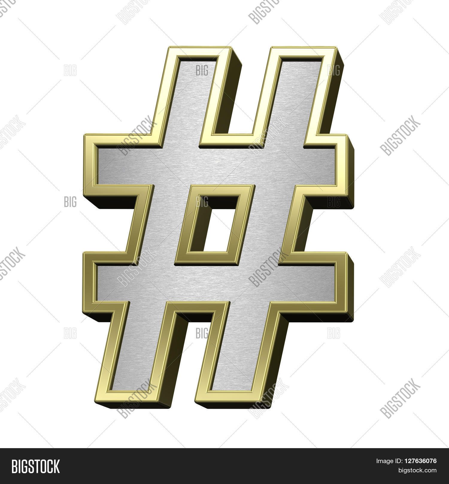 Number Mark Brushed Image & Photo (Free Trial) | Bigstock