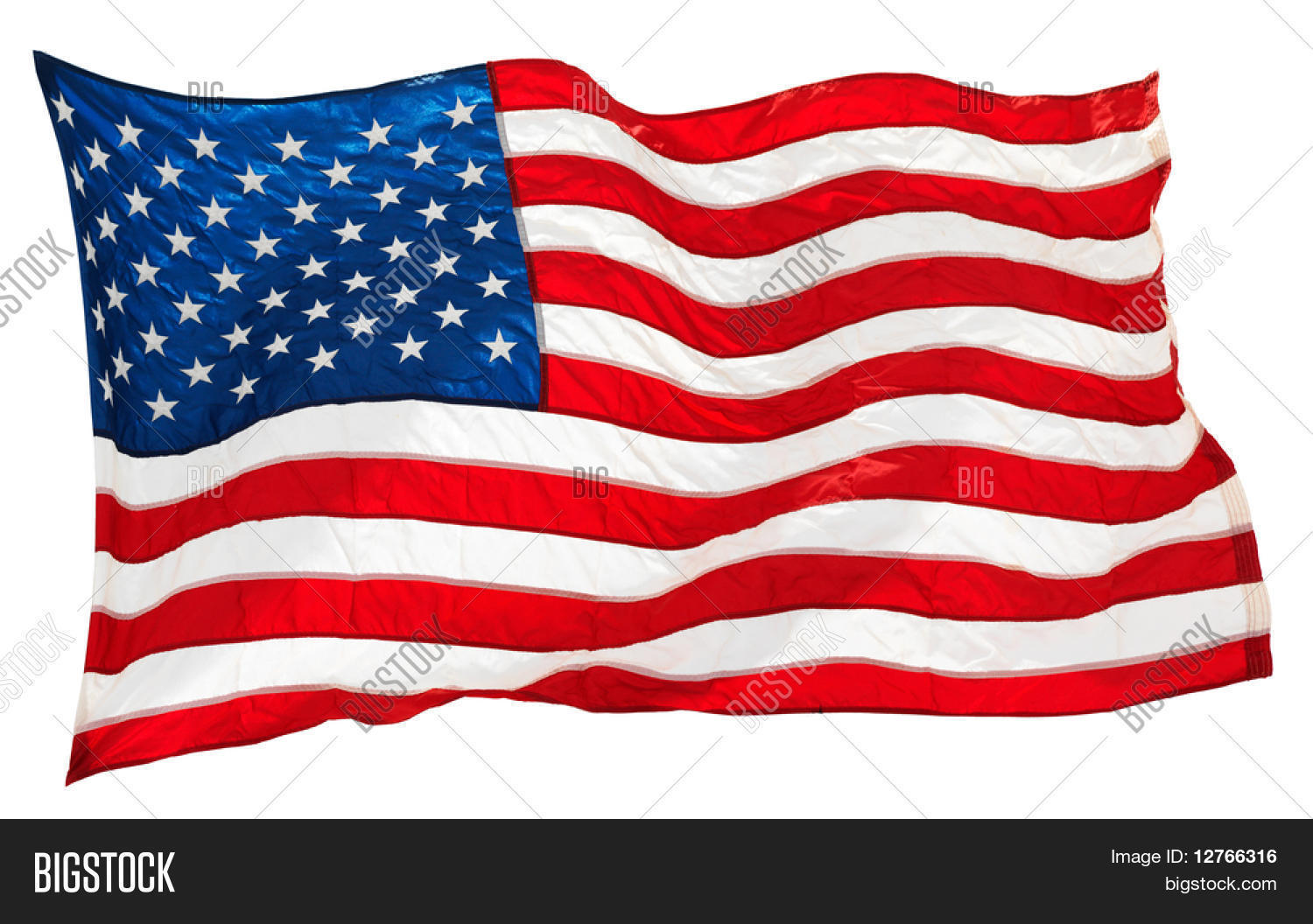 Flapping Flag USA Wave Image & Photo (Free Trial) | Bigstock