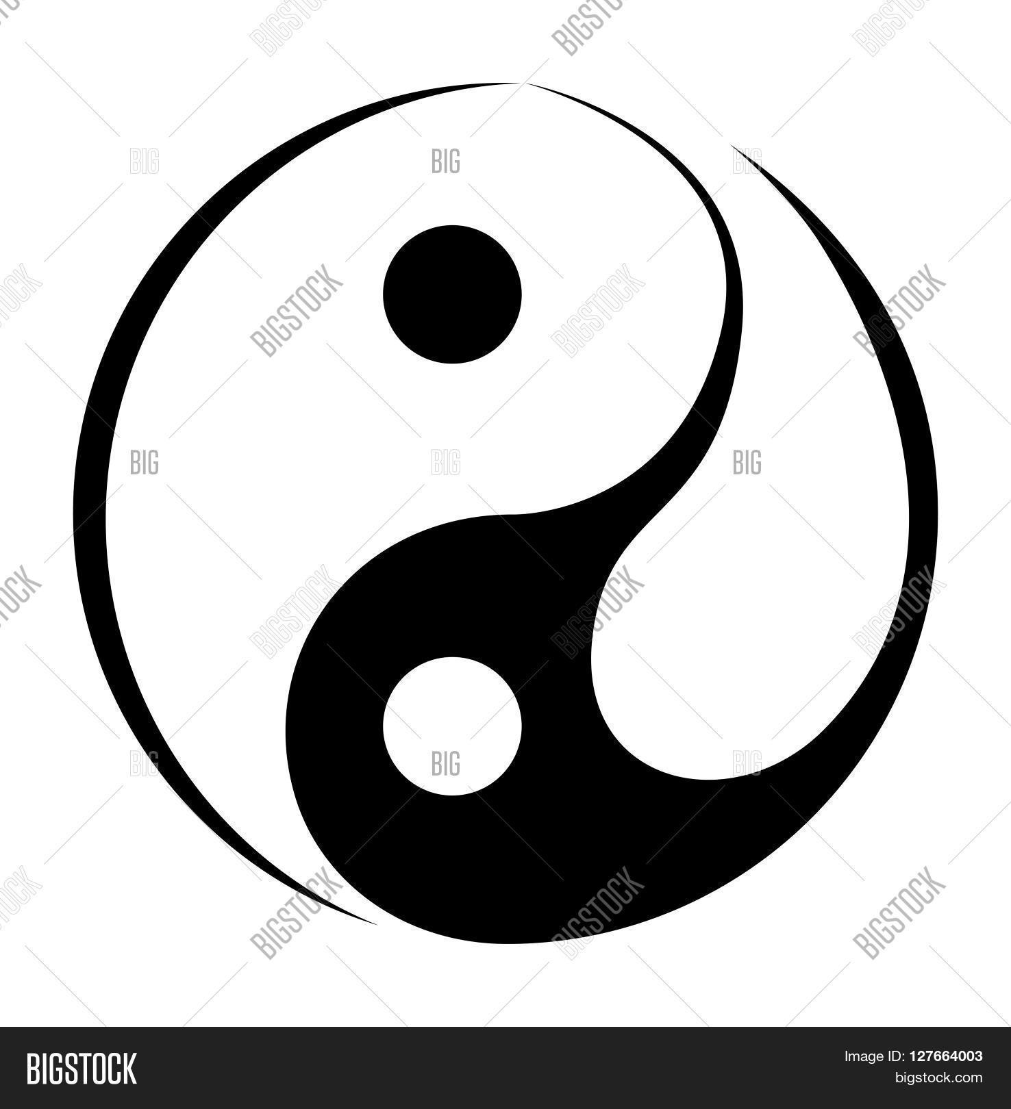 Yin Yang Simple Vector & Photo (Free Trial) | Bigstock