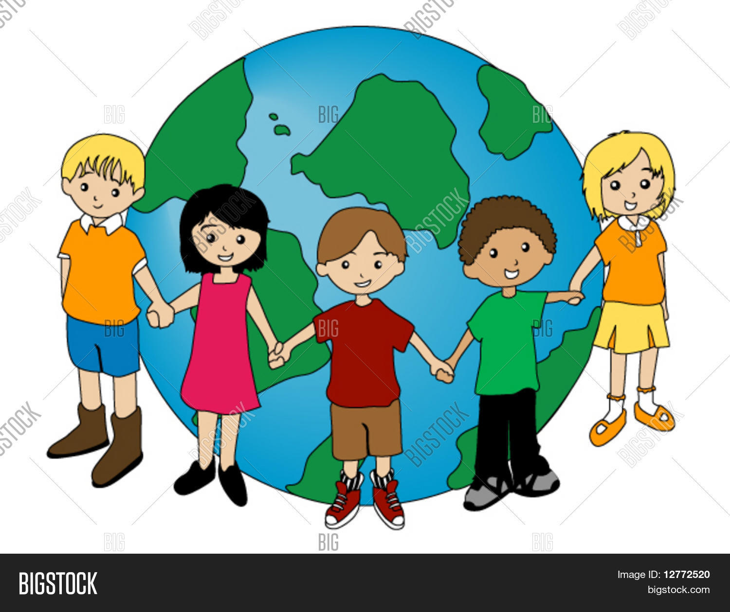 Children Around Globe Vector & Photo (Free Trial) | Bigstock
