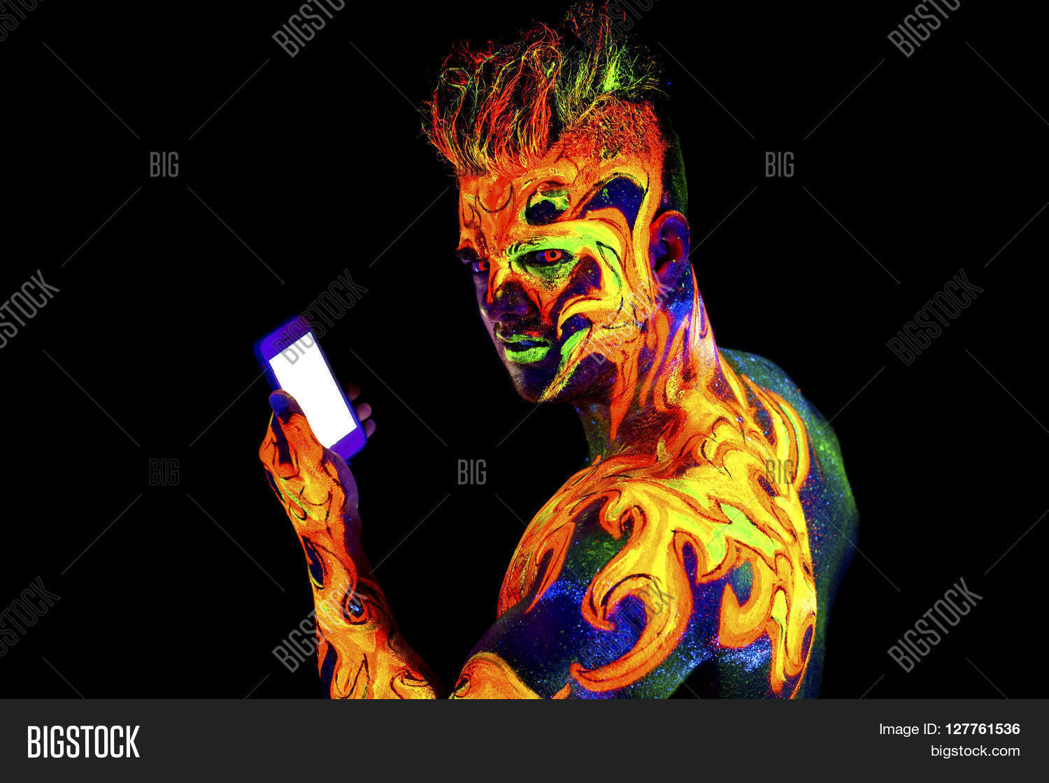 Fire, Body Art Glowing Image & Photo (Free Trial) | Bigstock