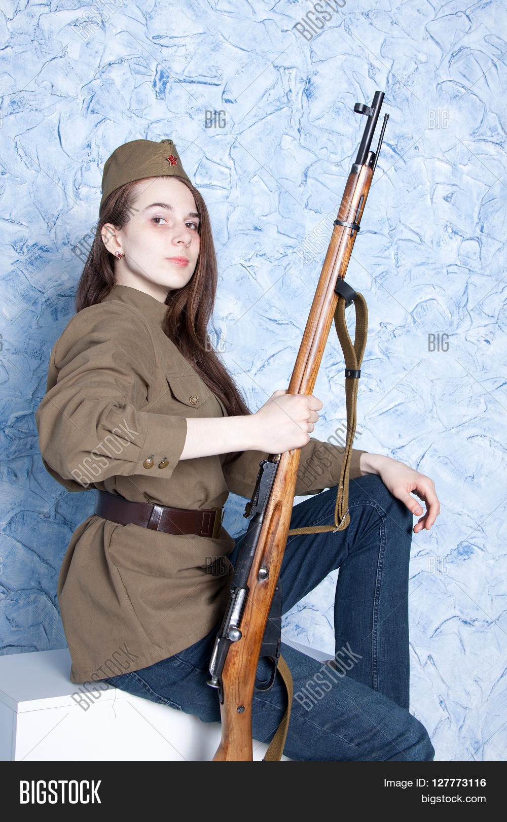 Woman Russian Military Image & Photo (Free Trial) | Bigstock