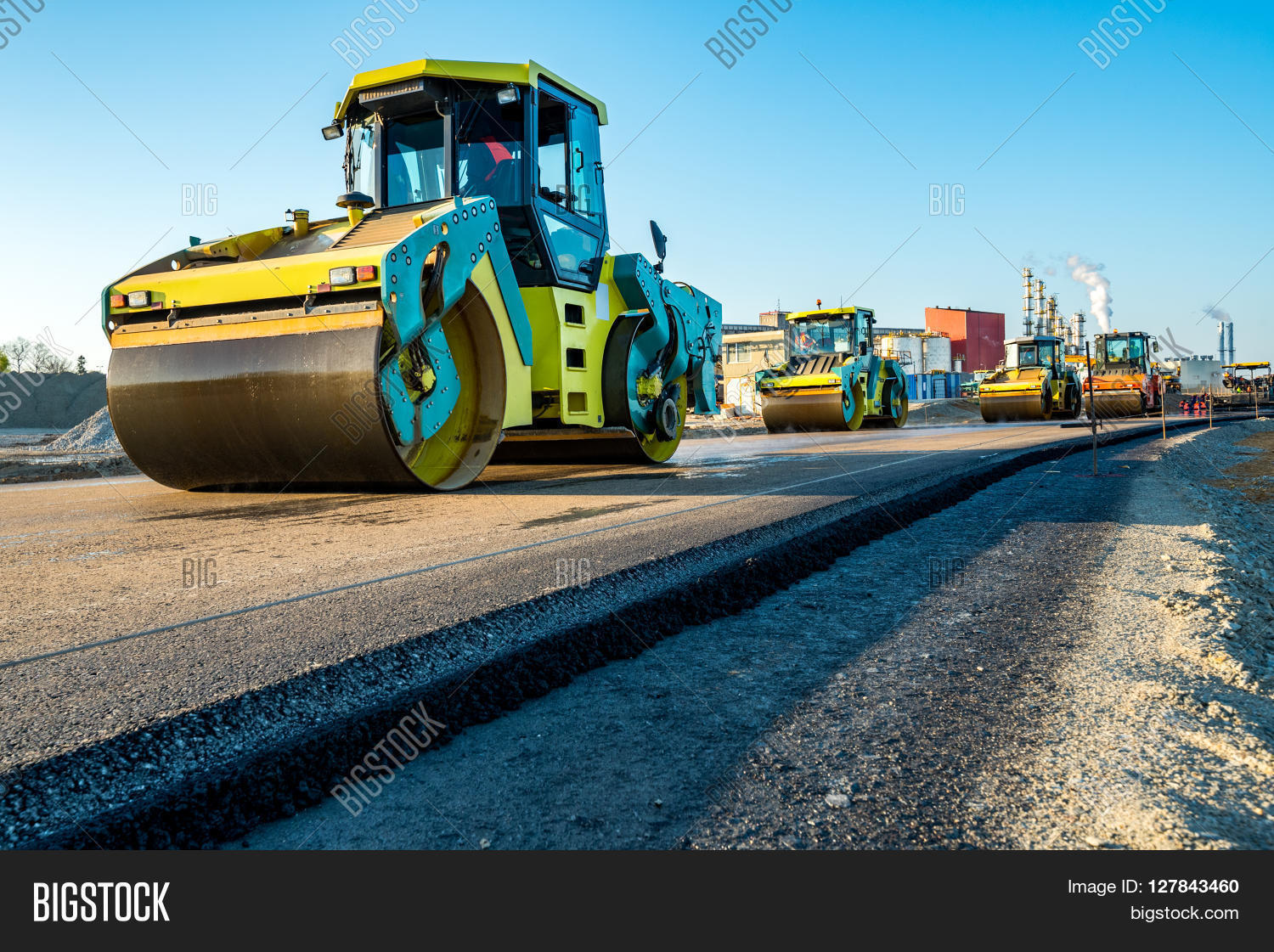 Road Rollers Working Image & Photo (Free Trial) | Bigstock