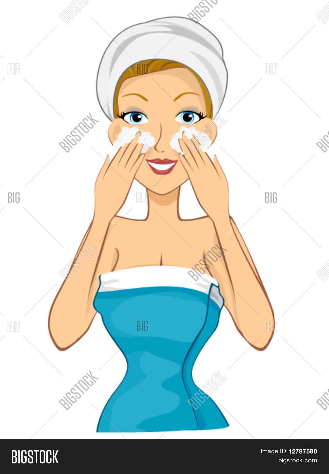 Girl Washing Her Face Vector & Photo (Free Trial) | Bigstock