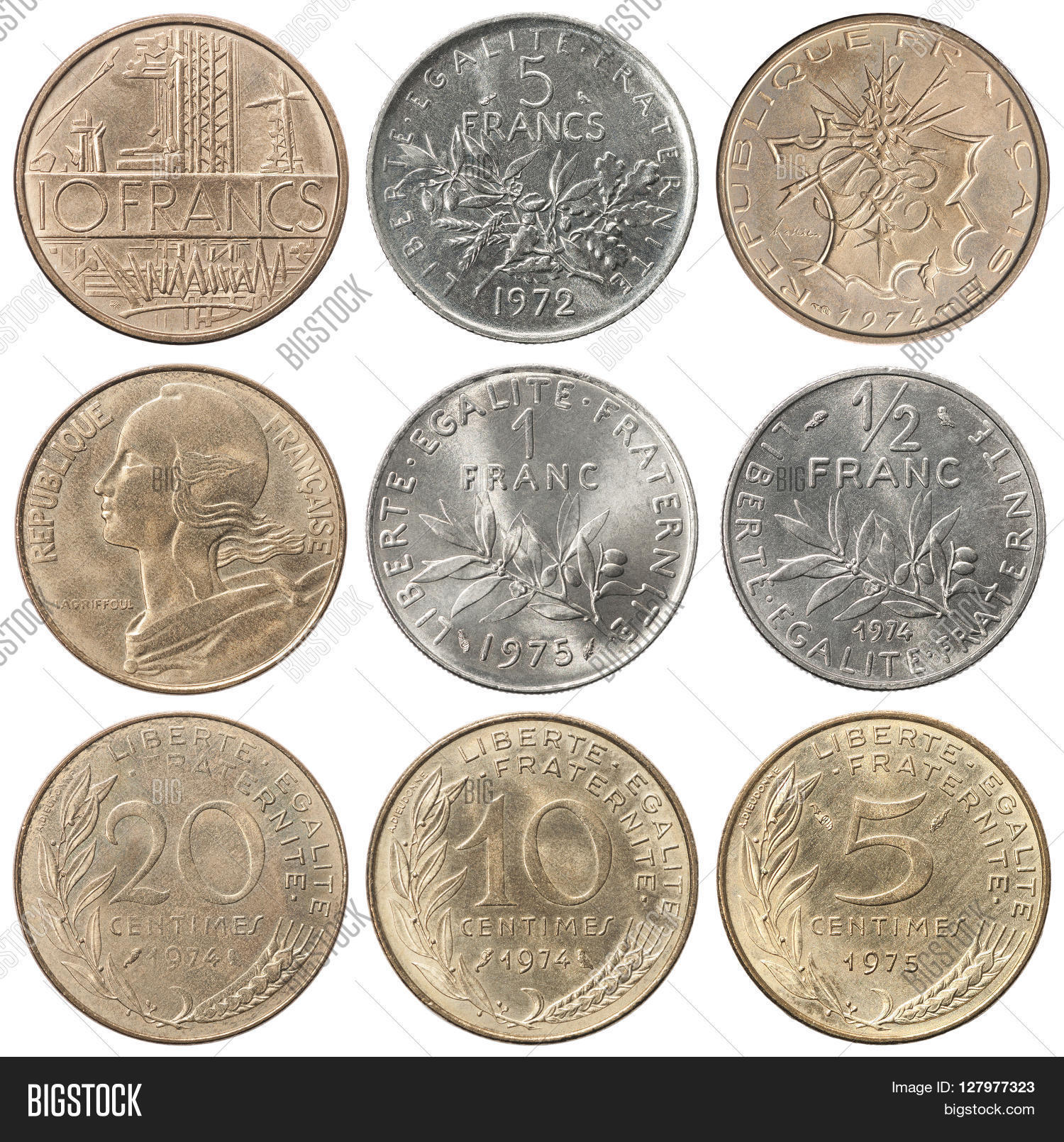 Full Set French Francs Image & Photo (Free Trial) | Bigstock