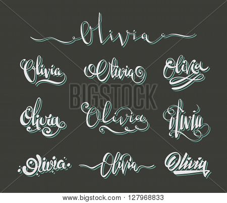 Personal Name Olivia. Vector Vector & Photo | Bigstock
