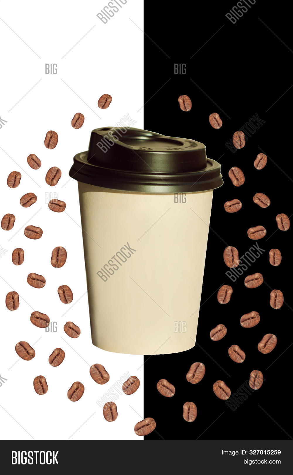 Paper Cup Coffee Beans Image & Photo (Free Trial) | Bigstock