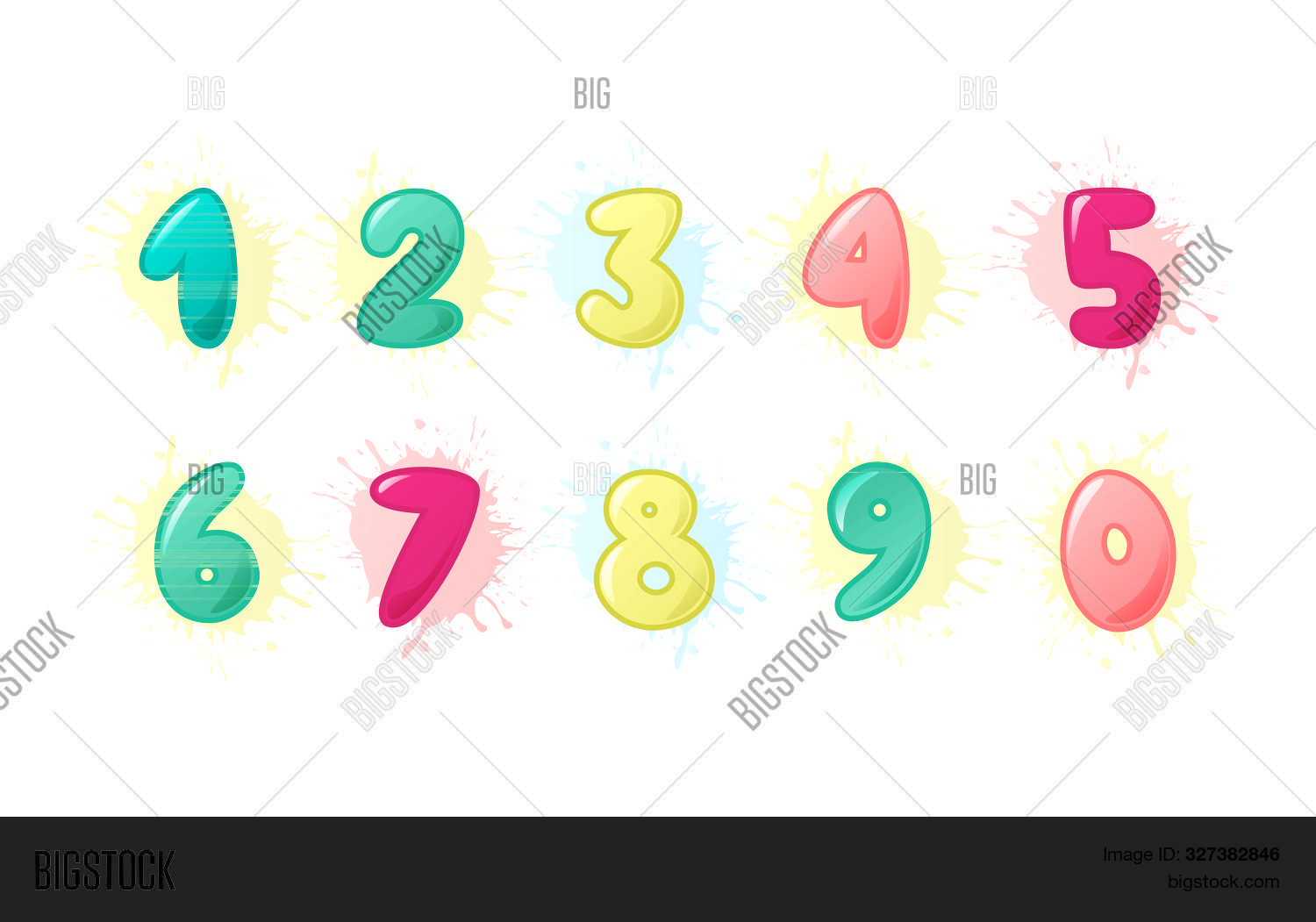 Cute Numbers Kids. Vector & Photo (Free Trial) | Bigstock