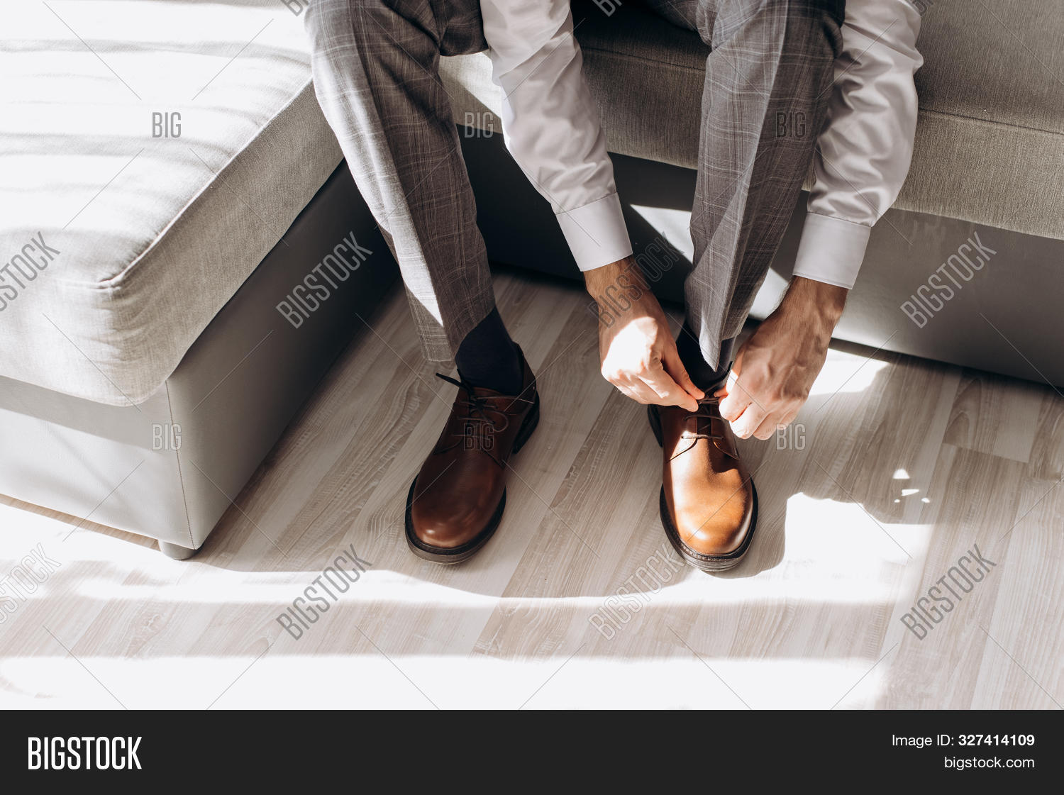 Man Wears Shoes. Going Image & Photo (Free Trial) | Bigstock