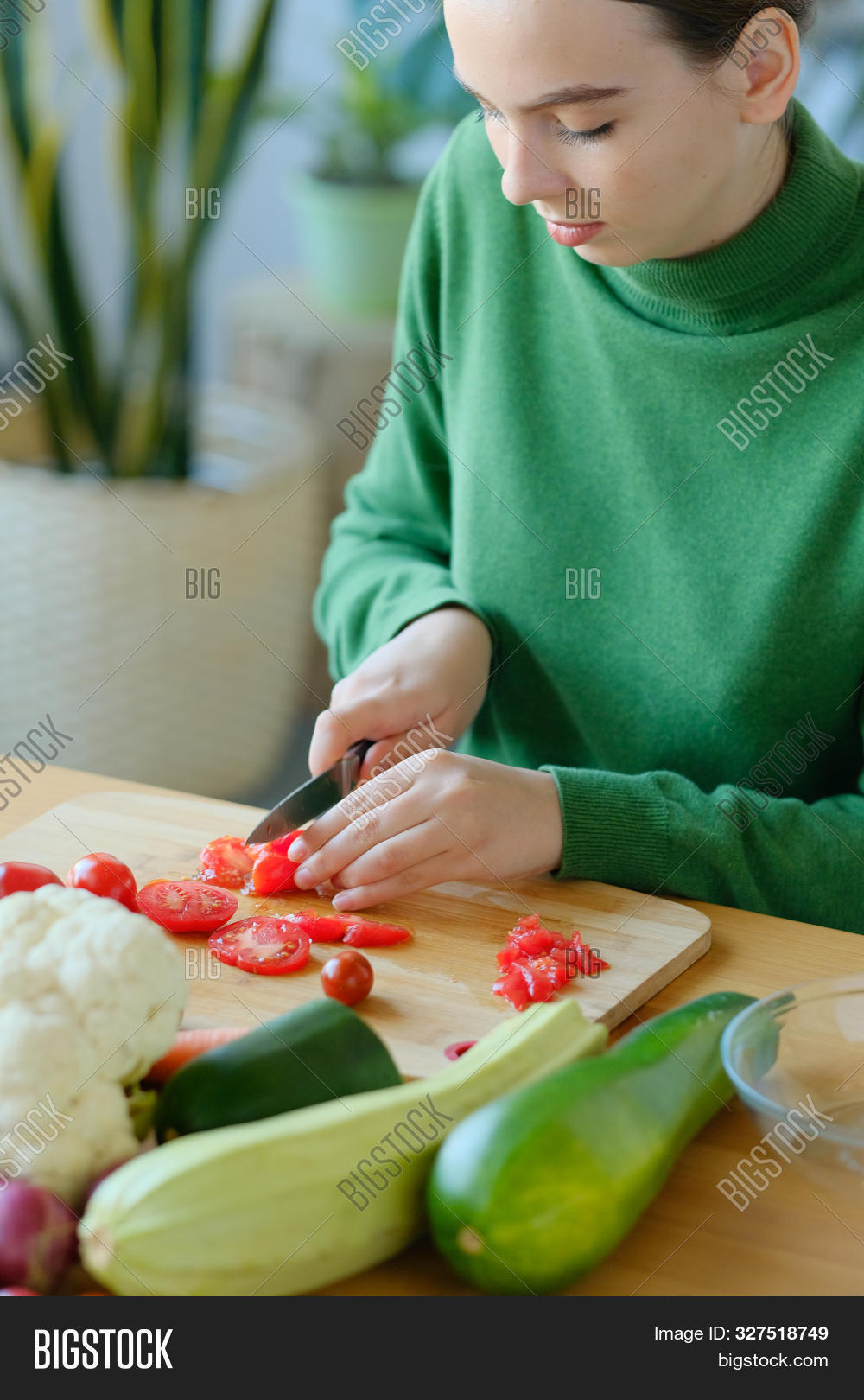 Vegan Girl Green Image & Photo (Free Trial) | Bigstock