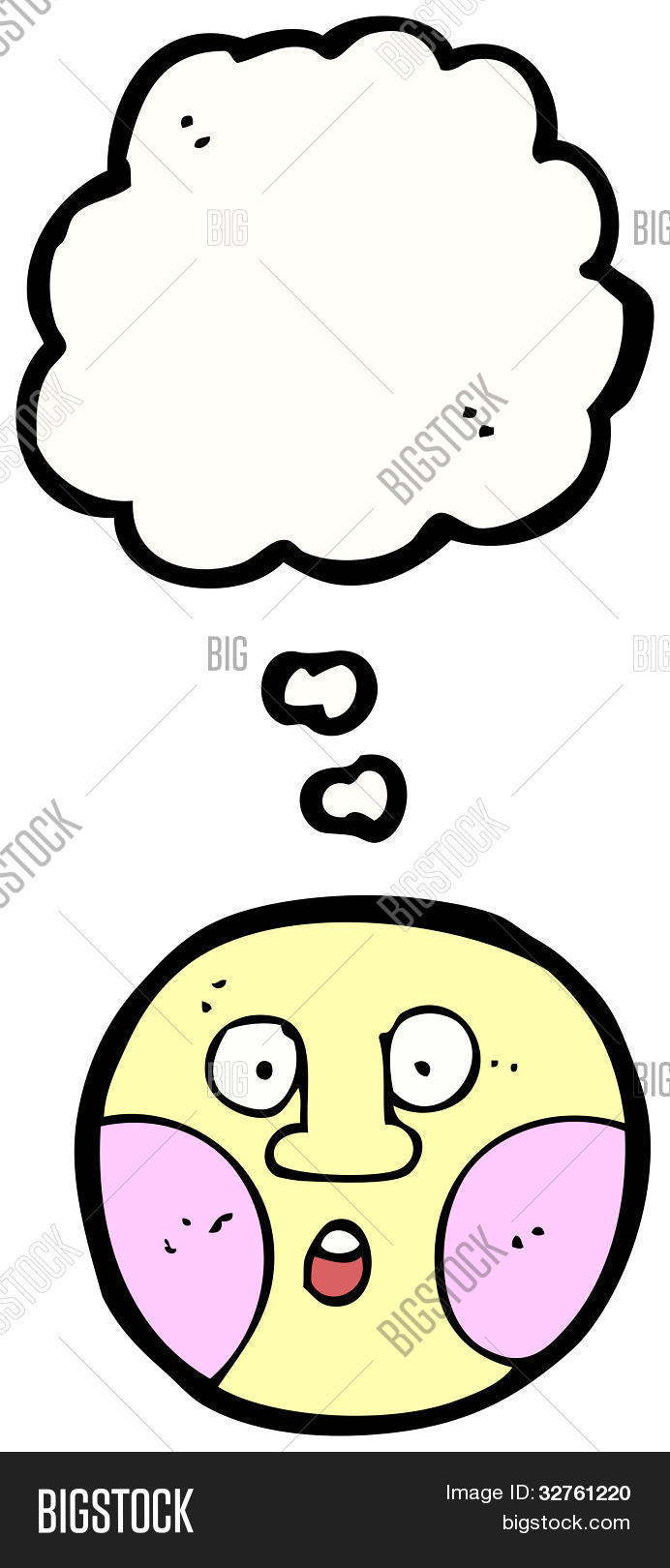 Cartoon Thinking Face Image & Photo (Free Trial) | Bigstock