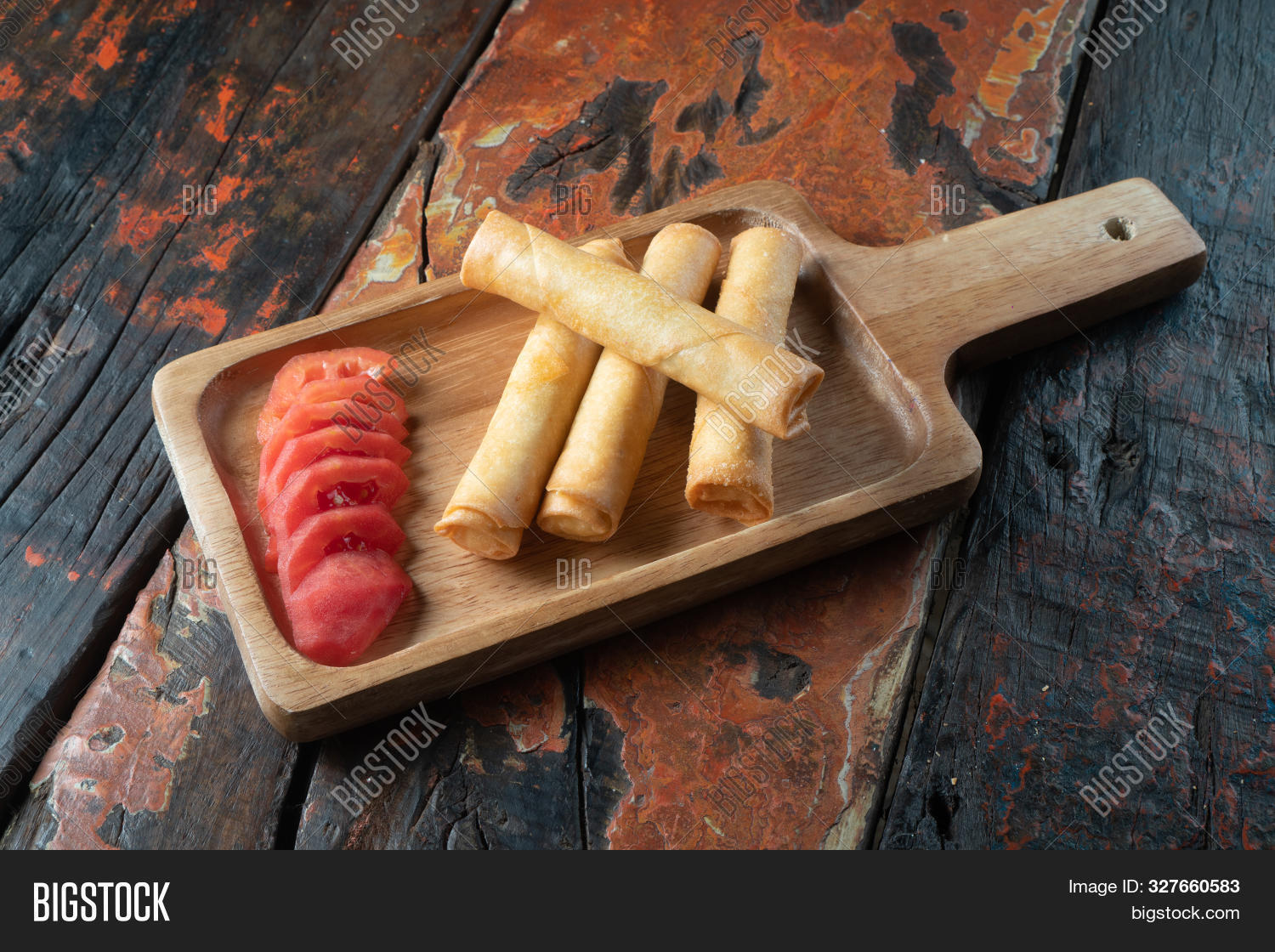 Spring Rolls Isolated Image & Photo (Free Trial) | Bigstock