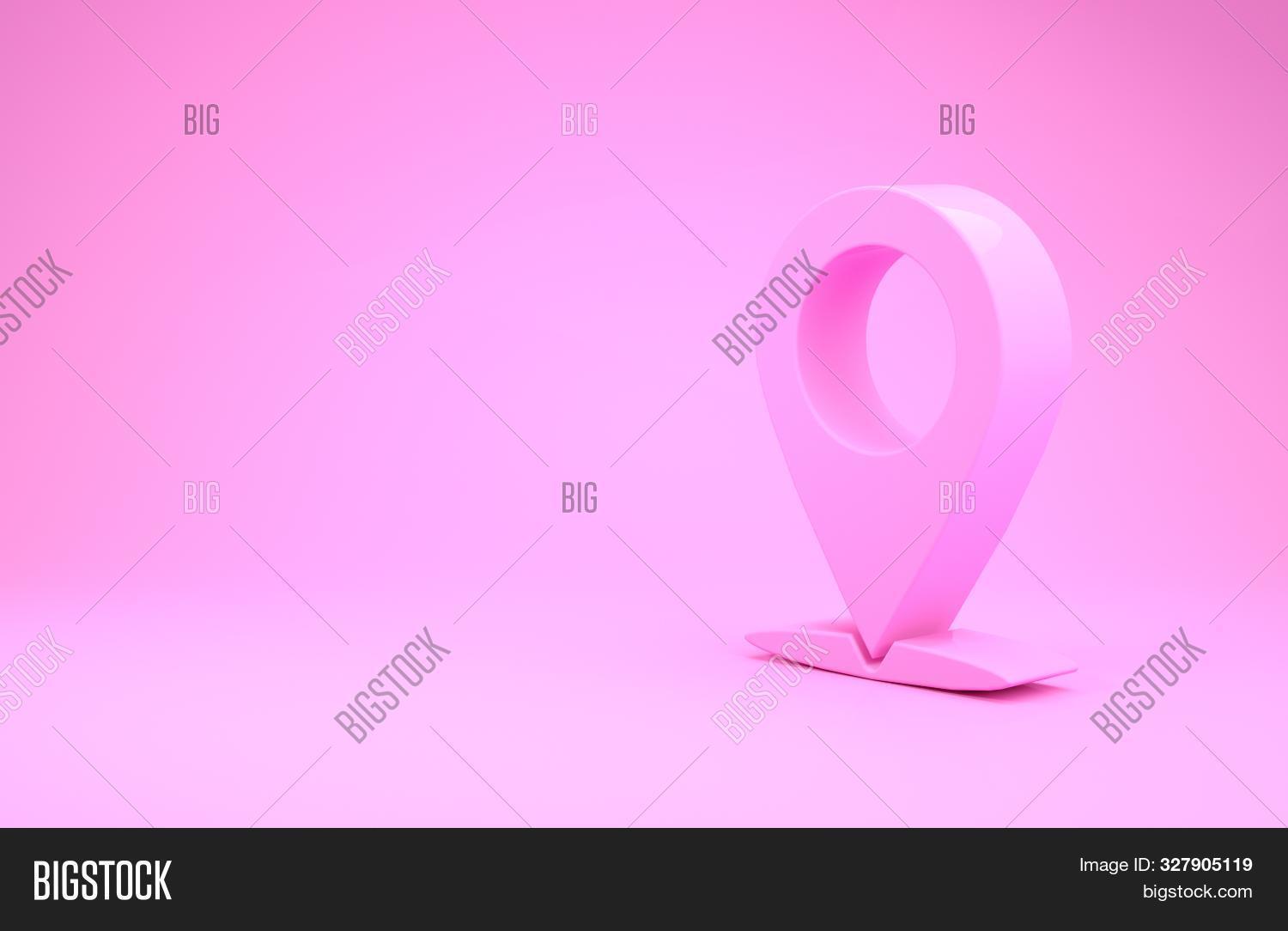 Pink Map Pin Icon Image & Photo (Free Trial) | Bigstock