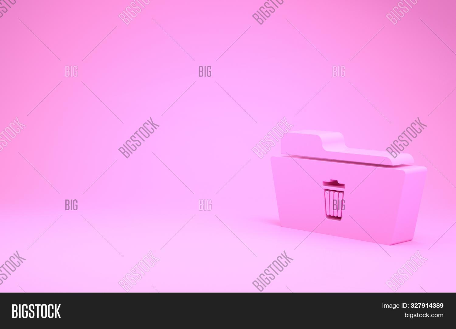 Pink Delete Folder Image & Photo (Free Trial) | Bigstock