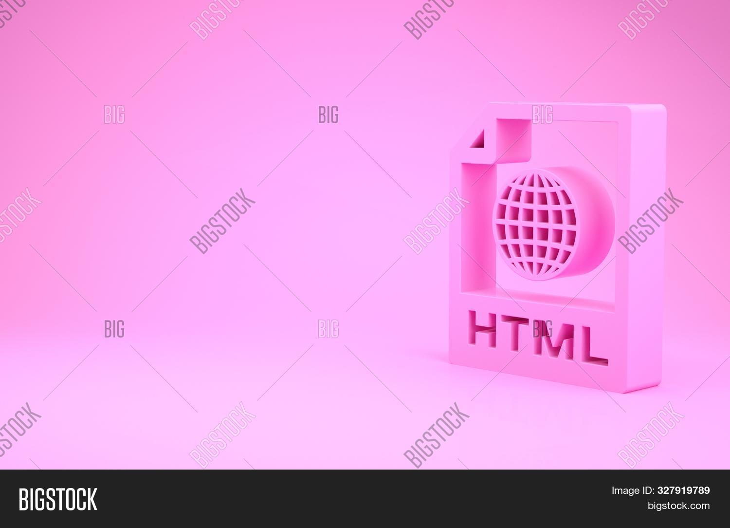 Imagen y foto Pink Html File (prueba gratis) | Bigstock