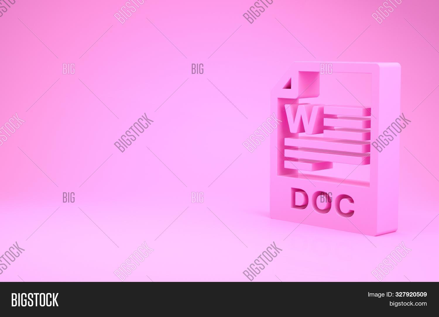 Pink Doc File Document Image & Photo (Free Trial) | Bigstock