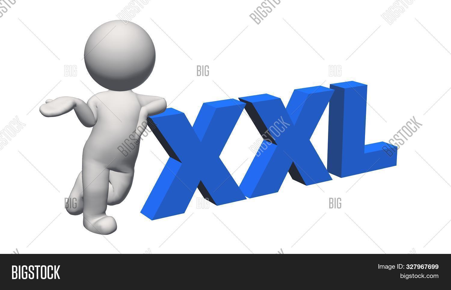 Xxl Sign Blue Color 3d Image & Photo (Free Trial) | Bigstock