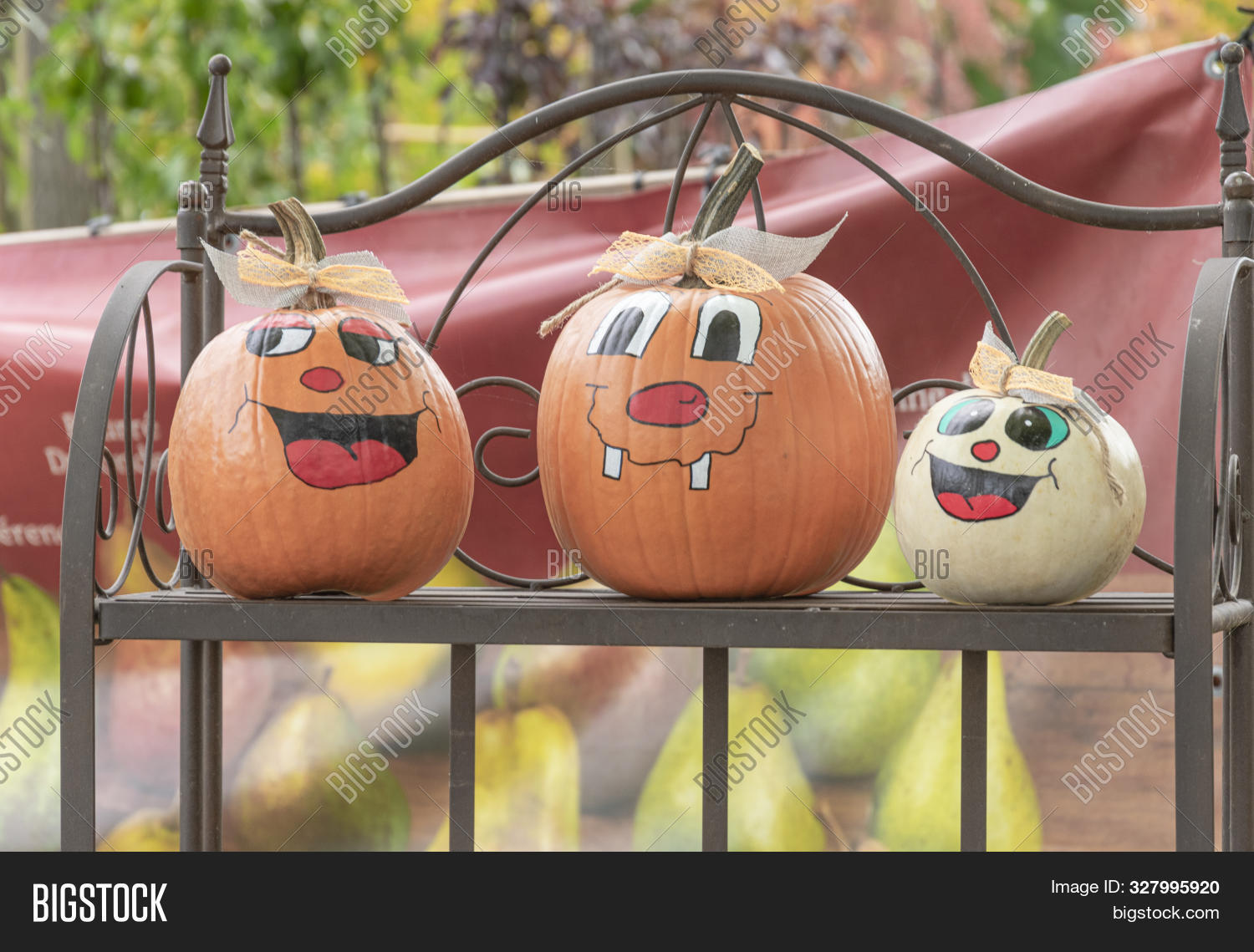 Pumpkins Happy Faces Image & Photo (Free Trial) | Bigstock