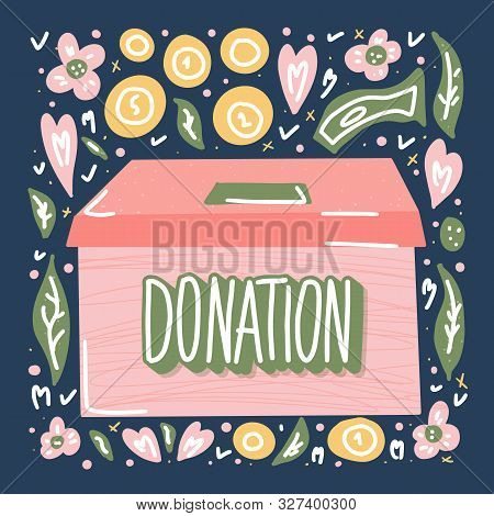 Donation Box Banner. Vector & Photo (Free Trial) | Bigstock