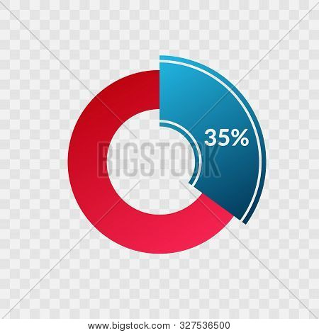 35 Percent Blue Red Vector & Photo (Free Trial) | Bigstock