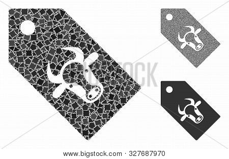 Bull Tag Composition Vector & Photo (Free Trial) | Bigstock