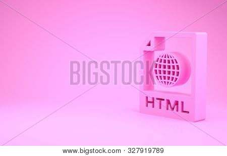 Imagen y foto Pink Html File (prueba gratis) | Bigstock