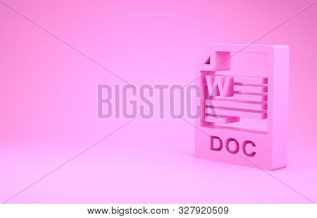 Pink Doc File Document Image & Photo (Free Trial) | Bigstock