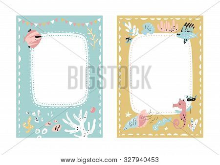 Sea_life_frame Vector & Photo (Free Trial) | Bigstock