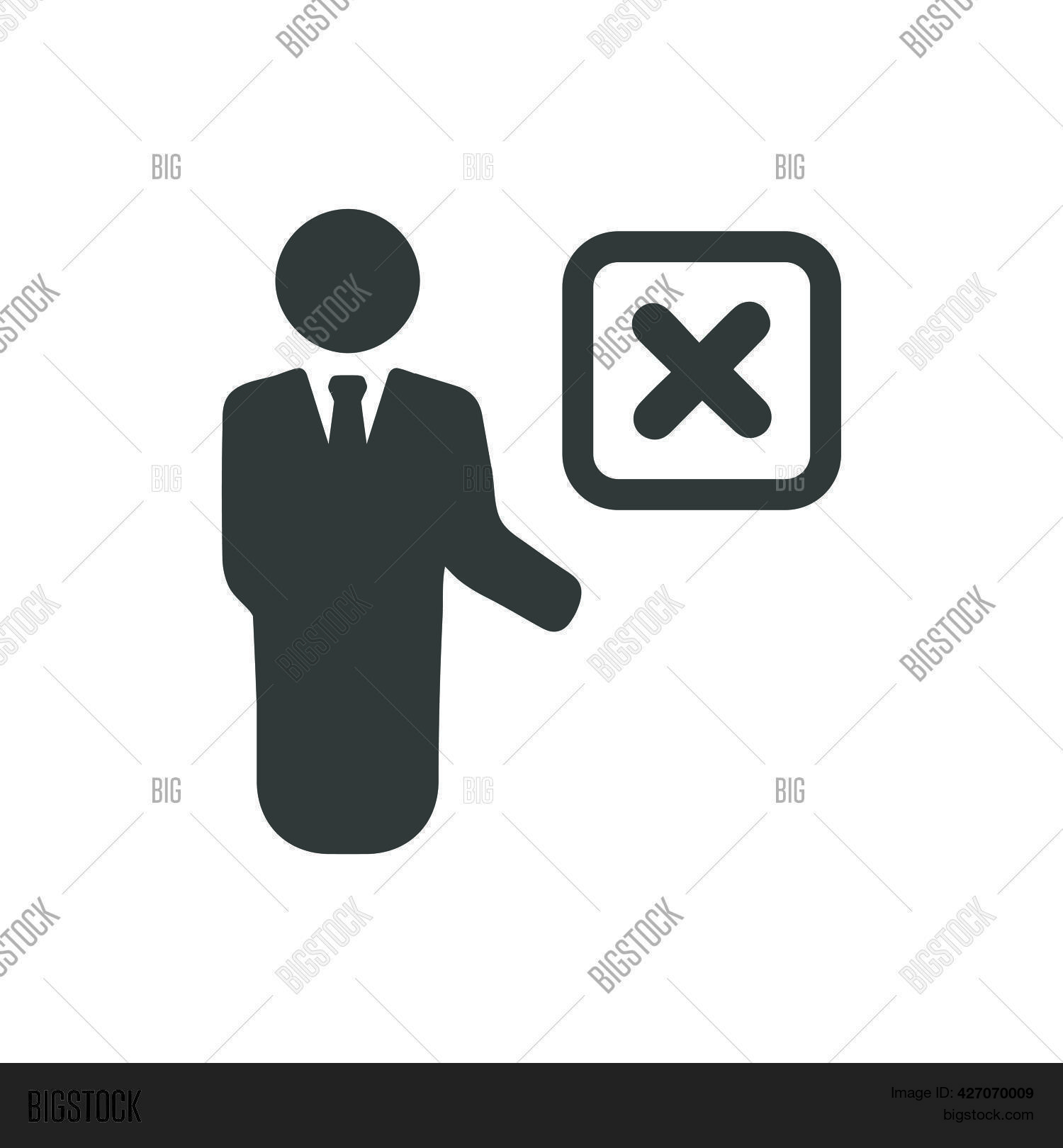 Employee Remove Icon Vector & Photo (Free Trial) | Bigstock