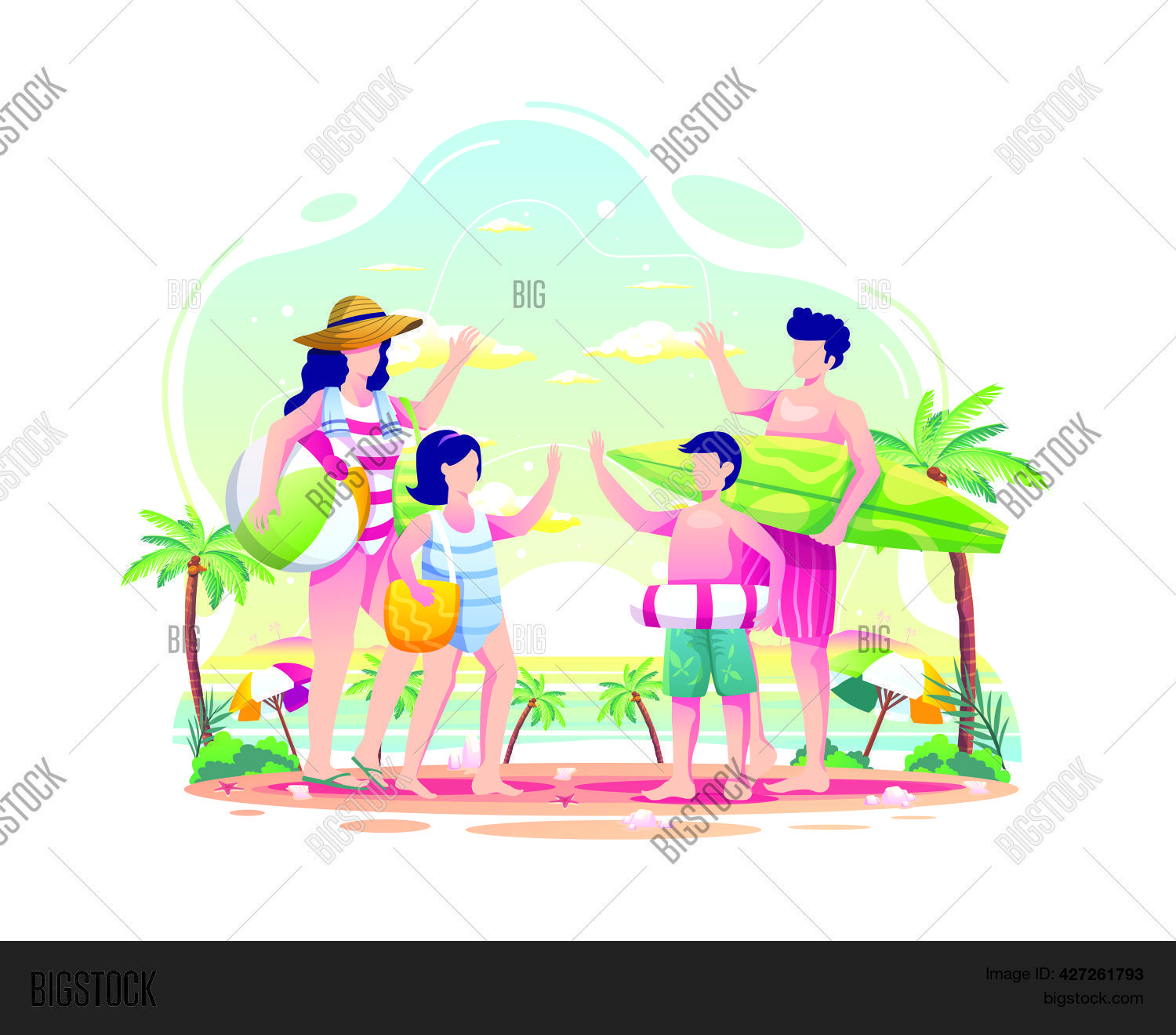 Happy Family Having Vector & Photo (Free Trial) | Bigstock