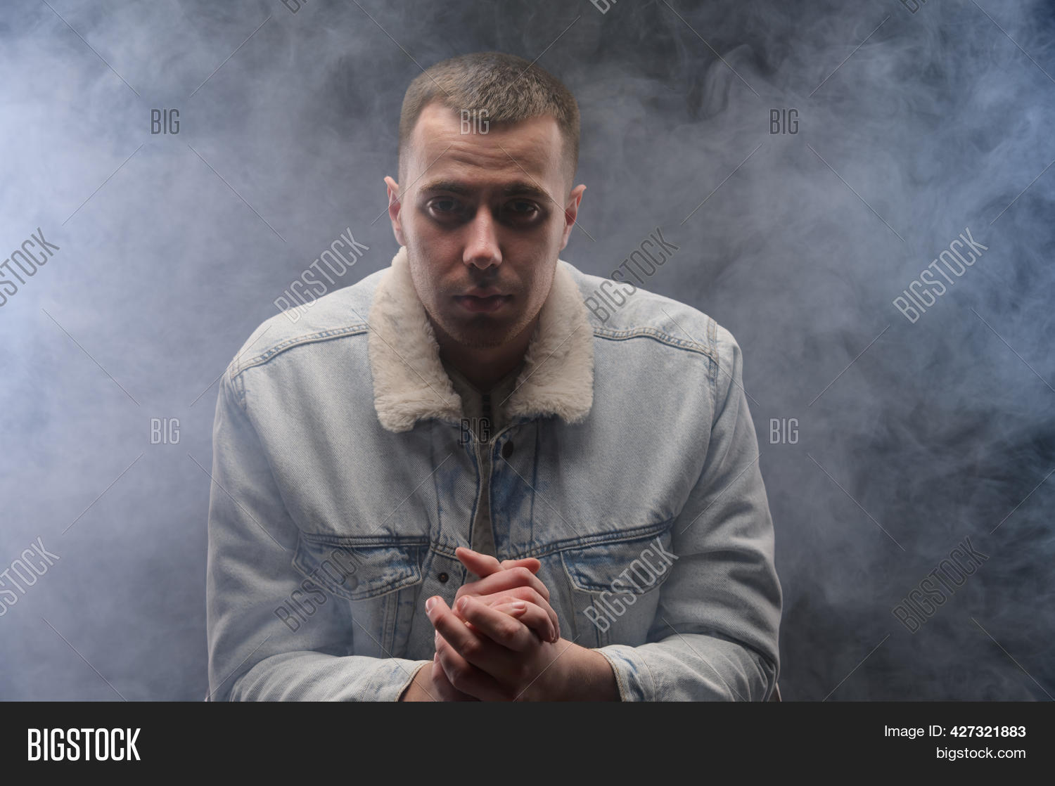 Man Darkened Face Sits Image & Photo (Free Trial) | Bigstock