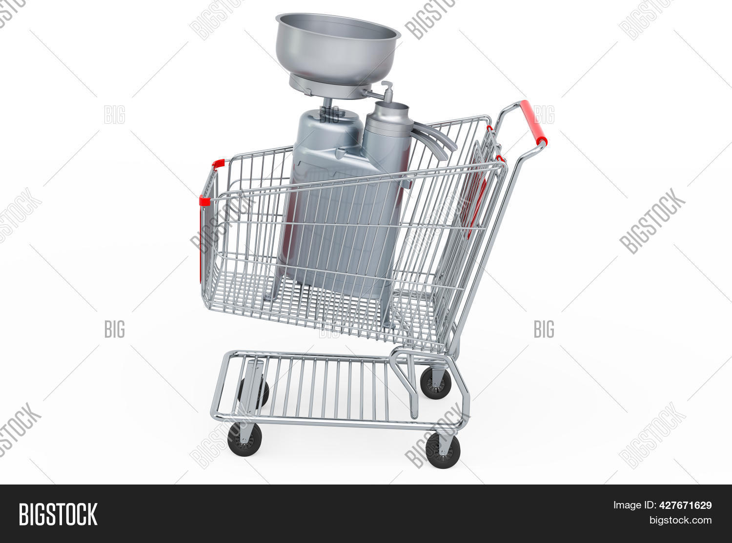 Shopping Cart Milk Image & Photo (Free Trial) | Bigstock