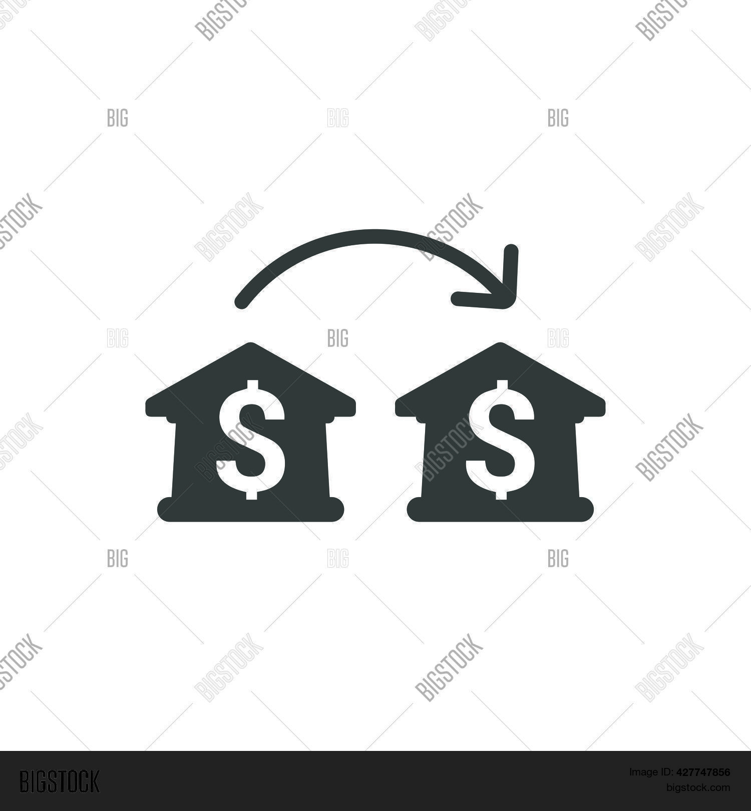 Bank Transfer Icon. Vector & Photo (Free Trial) | Bigstock