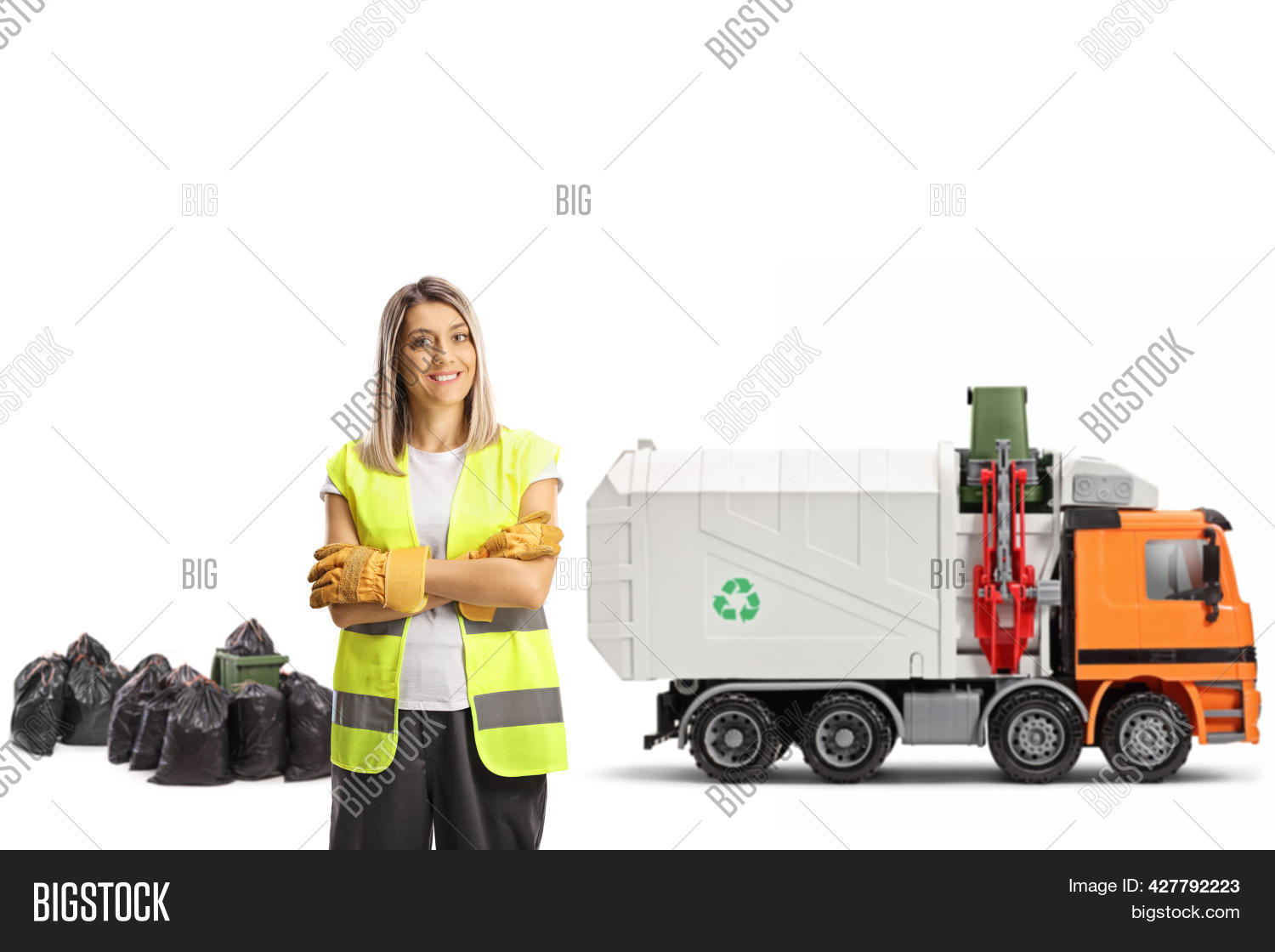 Female Waste Collector Image & Photo (Free Trial) | Bigstock