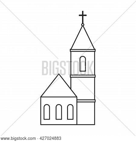 Church Vector Outline Vector & Photo (Free Trial) | Bigstock
