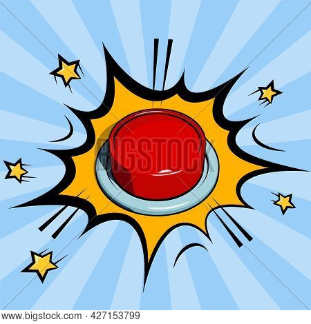 Big Red Push Button Vector & Photo (Free Trial) | Bigstock