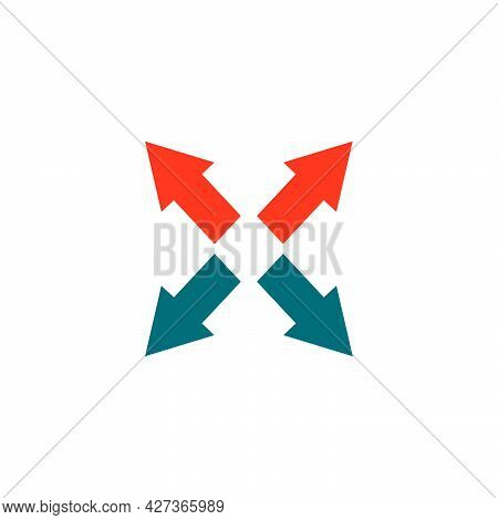 X Letter Arrow Icon Vector & Photo (Free Trial) | Bigstock