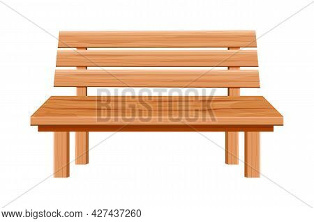 Cartoon Wooden Bench