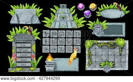 Stone Ui Game Element Vector & Photo (Free Trial) | Bigstock